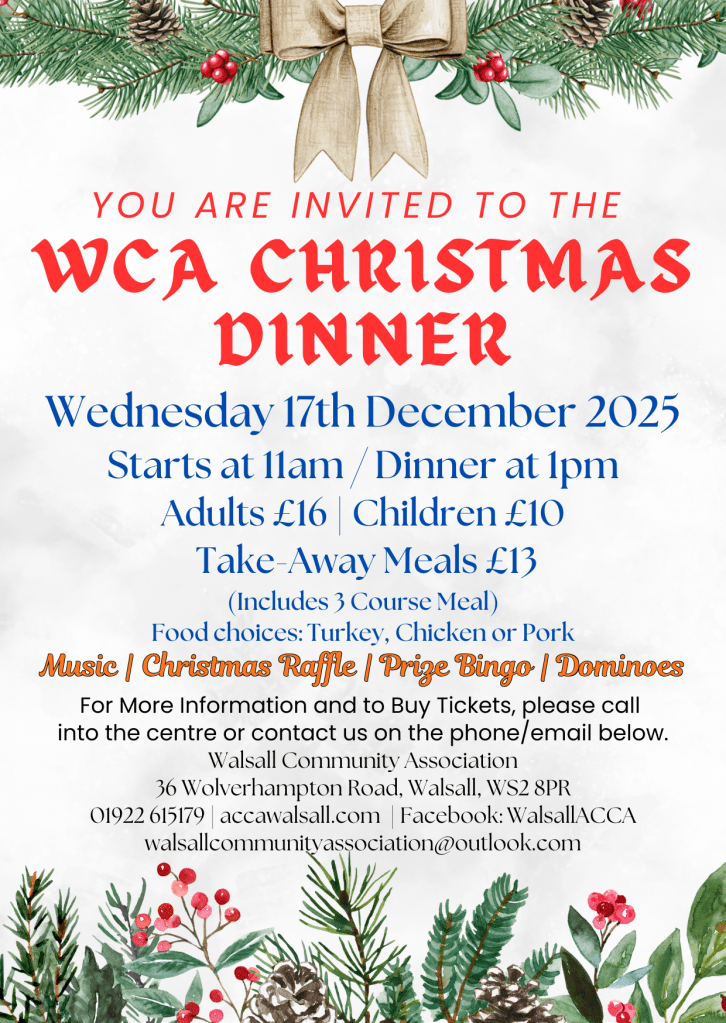 🎄 WCA Community Hub & Lunch Club Christmas Dinner 🎄